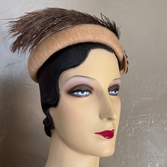 Accessories | Stylish 195s Mustard Furry Felt Toque With Beaded Trim ...